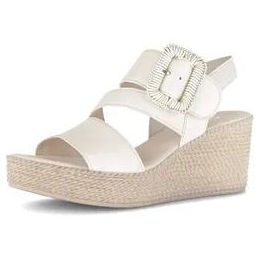 Keilsandalette Gabor "Keilsandalette", Damen, Gr. 40, creme, Schuhe