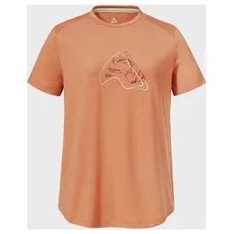 Sch&ouml;ffel Funktionsshirt SCH&Ouml;FFEL "T Shirt Haberspitz L", Damen, Gr. 40, 5115, orange, Oberstoff: 77% Polyester, 18% Lyocell, 5% Elasthan, Rundhals, Shirts Funktionsshirt