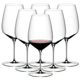 Rotweinglas "Cabernet Merlot Weinglas Veloce 829 ml 6er Set transparent", bunt (transparent), 6 tlg., Glas, RIEDEL THE WINE GLASS COMPANY, Trinkgef&auml;&szlig;e, Rotweinglas