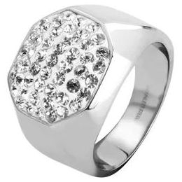 Adelia&acute;s Fingerring ADELIA ́S "Damen Ring aus Edelstahl mit Strass Steinchen" Gr. 64, silber, Fingerringe, Damen, 64, Edelstahl, Fingerring