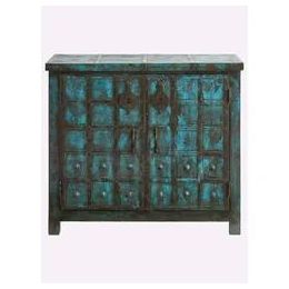 Kommode Heine HOME, blau (t&uuml;rkis), B:90cm H:78cm T:36cm, MDF, Sideboards, Kommode