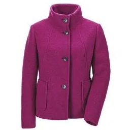 Wolljacke GOLDNER "Elegante Kurzjacke mit Stehkragen", Damen, Gr. 42, pink (beere), Obermaterial: 65% Wolle mw. 35% Polyester PES., Modisch, Sonstiges, Jacken, besondere Nahtf&uuml;hrung
