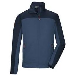 Strickjacke Killtec "KOS 42 MN FLX JCKT", Herren, Gr. M, dunkelblau, Obermaterial: 100% Polyester, Strickjacken Strickjacke, Sportive Colourblock-Jacke, Kinnschutz, verschlie&szlig;bare Taschen