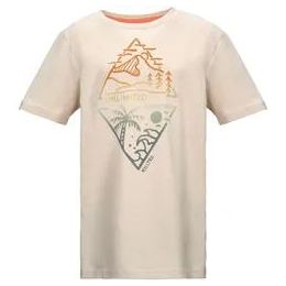 T-Shirt Killtec "KOS 137 BYS TSHRT", Jungen, Gr. 128, zement, Obermaterial: 65% Polyester, 30% Baumwolle, 5% Elasthan, Rundhals, Shirts T-Shirt, Trendiges Funktions-T-Shirt mit Farbverlauf-Druck