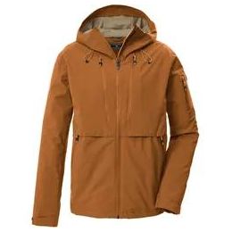 Funktionsjacke Killtec "KOS 7 MN JCKT", Herren, Gr. L, dunkelbraun, Obermaterial: 100% Polyester;Futter: 100% Polyester, Jacken Funktionsjacke, Leichte, wasserdichte Herrenjacke mit regulierbarer Kapuze