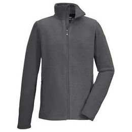 Fleecejacke "GS 5 MN KNTFLC JCKT", Herren, Gr. S, anthrazit, Obermaterial: 100% Polyester, G.I.G.A. DX BY KILLTEC, Jacken Fleecejacke, Strickfleecejacke, Melange-Optik, Rei&szlig;verschlusstaschen, Kinnschutz