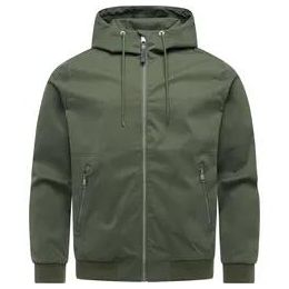 Outdoorjacke Ragwear "Stewie Twill YOUMODO", Herren, Gr. S (48), olivgr&uuml;n, Obermaterial: 100% Polyester. Futter: 100% Polyester, gerade h&uuml;ftbedeckend, hoch geschlossener Ausschnitt, &Auml;rmel ohne &Auml;rmelschlitz Rippstrickb&uuml;ndchen, Jacken Outdoorjacke, stylische Herren &Uuml;bergangsjacke mit gro&szlig;er Kapuze