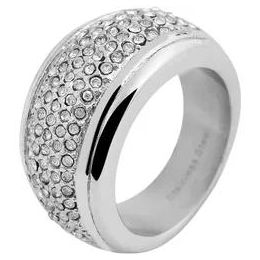 Adelia&acute;s Fingerring ADELIA ́S "Damen Ring aus Edelstahl mit Strass Steinchen" Gr. 58, silber, Fingerringe, Damen, 58, Edelstahl, Fingerring