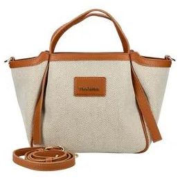 Shopper Nero Giardini "Nero Giardini Taschen Lederimitat/Textil", Damen, Gr. onesize, braun, beige, Lederimitat, Taschen Shopper