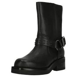 Stiefel Clarks "Rebelle Up Black Leather", Damen, Gr. 39, schwarz, Leder, Schuhe Stiefel, mit herausnehmbarem Contour-Cushion-Fu&szlig;bett