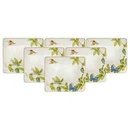 Villeroy & Boch Suppenteller VILLEROY & BOCH "Suppenteller Amazonia 24 x 21 cm 6er Set bunt", bunt, L:24cm, Speiseteller