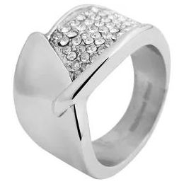 Adelia&acute;s Fingerring ADELIA ́S "Damen Ring aus Edelstahl mit Strass Steinchen" Gr. 56, silber, Fingerringe, Damen, 56, Edelstahl, Fingerring