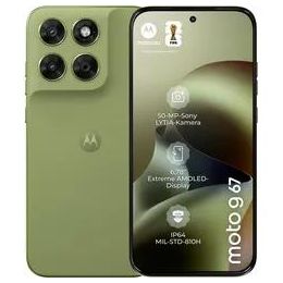 Motorola Smartphone "moto g67", Energieeffizienz: A (A-G), pantone nile, 256 GB, Mobiltelefone