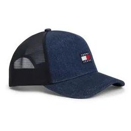 Tommy Hilfiger Trucker Cap TOMMY JEANS "TJM HERTIAGE DENIM", Herren, denim schwarz 01, Denim/Jeans, Baumwolle, unifarben, Caps, Regular fit mit festem Schirm