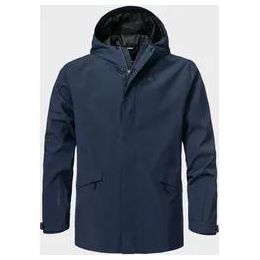Sch&ouml;ffel Outdoorjacke SCH&Ouml;FFEL "CIRC Jacket Style Smue MEN", Herren, Gr. 56, 8820, blau, Oberstoff: 100% Polyester; (Membran: Thermoplastisches Elastomer); Futter: 100% Polyester, regular fit, hoch geschlossener Ausschnitt, Jacken Outdoorjacke