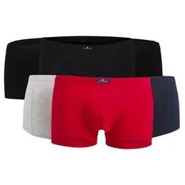 Boxershorts Tom Tailor "Boxershort 6er Pack", Herren, Gr. L, bunt (schwarz, marine, rot, grau), Obermaterial: 95% Baumwolle CO. 5% Elasthan EL., Unterhosen