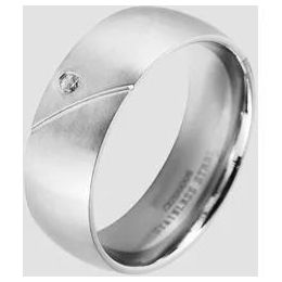 Adelia&acute;s Fingerring ADELIA ́S "Herren Ring aus Edelstahl mit Strass Steinchen" Gr. 68, silber, Fingerringe, Herren, 68, Edelstahl, Fingerring