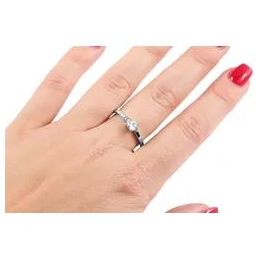 Adelia&acute;s Fingerring ADELIA ́S "Damen Ring aus Edelstahl mit Zirkonia" Gr. 58, silber, Fingerringe, Damen, 58, Edelstahl, Fingerring