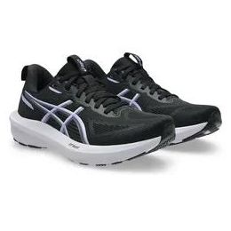 Laufschuh asics "GT-1000 14", Damen, Gr. 40, schwarz, lila hint, Synthetik, Schuhe Laufschuh, f&uuml;r mehr Stabilit&auml;t