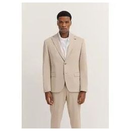 Anzugsakko Bugatti "Regular Fit", Herren, Gr. 52, 30, beige, 66% Polyester, 21% Viskose, 10% Polyamid, 3% Elasthan, unifarben, regular fit, Sakkos, Jersey-Artikel mit Stretch