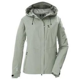 Funktionsjacke Killtec "KOS 67 WMN JCKT", Damen, Gr. 38, graugr&uuml;n, Oberseite: 100% Polyester;R&uuml;ckseite: 100% Polyester, Jacken Funktionsjacke, Wasser- und winddichte, atmungsaktive 3-Lagen Jacke