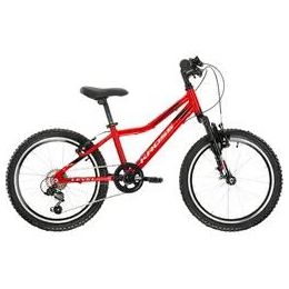 Kinderfahrrad KROSS "20" Kinder-MTB Level Mini 2.0 6 G&auml;nge 2026" Gr. 28, rot, schwarz, Fahrr&auml;der, Kinder, 28cm, 20 Zoll (50,80cm) hinten: 20 Zoll (50,80cm)