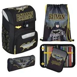 Schulranzen Scooli "Easy Start", Kinder, Gr. B/H/T: 29,5cm x 36,5cm x 29cm, batman, Polyester, Rucks&auml;cke