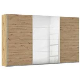 Schwebet&uuml;renschrank Rauch "Kleiderschrank Schrank Garderobe Schlafzimmerschrank CORTONA", eiche artisan, B:360cm H:210cm T:62cm, Holzwerkstoff, Schr&auml;nke, Schwebet&uuml;renschrank, in 3 Ausstattungen BASIC/CLASSIC/PREMIUM (SOFT-CLOSE) MADE IN GERMANY, Topseller