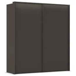 Kleiderschrank Rauch "Schwebet&uuml;renschrank Schrank Garderobe Ankleide Schlafzimmer TARO", graphit, griffleisten graphit, B:209cm H:226cm T:70cm, Holzwerkstoff, Schr&auml;nke, Kleiderschrank, 4 Breiten, optional Passepartout mit/ohne Beleuchtung MADE IN GERMANY
