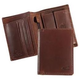 Geldb&ouml;rse Camel Active "Salamanca", Herren, braun, Leder, clean, gepflegt, unifarben mit Farbeinsatz, Kleinlederwaren, Geldbeutel, Portemonnaie mit kontrastreichem Handstich-Detail