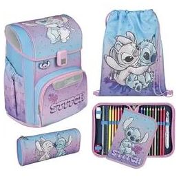 Schulranzen Scooli "Easy Start", Kinder, Gr. B/H/T: 29,5cm x 36,5cm x 29cm, lilo, stitch, Polyester, Rucks&auml;cke