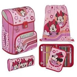 Schulranzen Scooli "Easy Start", Kinder, Gr. B/H/T: 29,5cm x 36,5cm x 29cm, minnie mouse, Polyester, Rucks&auml;cke