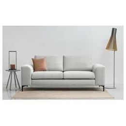 2,5-Sitzer OTTO HOME "Henry, Kompaktsofa, Breite 214 cm", cream, B:214cm H:84cm T:95cm, 100% PES, Sofas, mit Metallbeinen, Wellenunterfederung, wasserabweisender Stoff