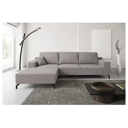 Ecksofa WERK2 "Fortuna modern und elegant, bequem, Breite 294cm, bodenfrei, L-Form", beige, B:294cm H:90cm T:191cm, 92% Polyester, 8% Nylon, Sofas, Ecksofa, Moderne, elegante Polsterecke, Komfortpolsterung und losen Kissen.