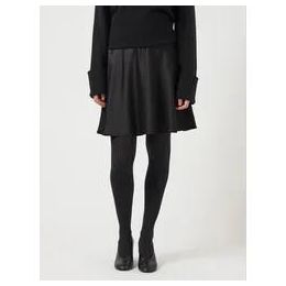 Minirock Y.A.S "YASPELLA HW VOLUME SHORT SKIRT S. NOOS", Damen, Gr. 42, schwarz, Web, Obermaterial: 97% Polyester, 3% Elasthan, unifarben, kurz, R&ouml;cke Minirock