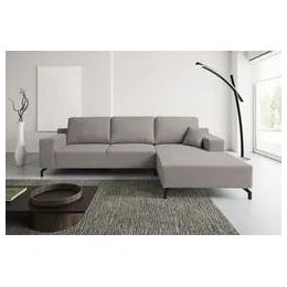 Ecksofa WERK2 "Fortuna modern und elegant, bequem, Breite 294cm, bodenfrei, L-Form", beige, B:294cm H:90cm T:191cm, 92% Polyester, 8% Nylon, Sofas, Ecksofa, Moderne, elegante Polsterecke, Komfortpolsterung und losen Kissen.