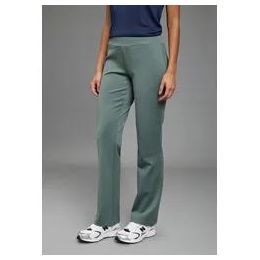 Jerseyhose Laura Scott "SPORTY-BOOTCUT", Damen, Gr. 40, N-Gr, salbeigr&uuml;n, Obermaterial: 95% Polyester, 5% Elasthan, unifarben, Basic, Hosen Jerseyhose, aus Polyester und Elasthan, unifarbene Optik