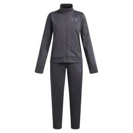 Trainingsanzug Under Armour "UA KNIT TRACK SUIT", M&auml;dchen, Gr. XS, castlerock, lila luxe, lila luxe, Obermaterial: 100% Polyester, Sportanz&uuml;ge Trainingsanzug, f&uuml;r vielseitige Aktivit&auml;ten, pflegeleicht