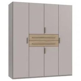 Dreht&uuml;renschrank wimex "Digit, erh&auml;ltlich in den Breiten 180cm, 225cm oder 270cm", kaschmir, absetzung und griffe dorena oak nachbildung, B:180cm H:208cm T:58cm, Holzwerkstoff, Schr&auml;nke, Dreht&uuml;renschrank, Kleiderschrank inkl. zwei Schubk&auml;sten in zentraler H&ouml;he