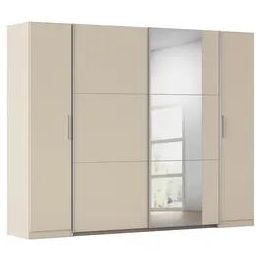 Schwebet&uuml;renschrank Rauch "Kleiderschrank Dreht&uuml;renschrank Schrank Garderobe KRONACH TOPSELLER", champagner, griffleisten alu, mit 1 spiegel, B:268cm H:210cm T:59cm, Holzwerkstoff, Schr&auml;nke, Schwebet&uuml;renschrank, Kombischrank optional mit 1 oder 2 Spiegel viele B&ouml;den MADE IN GERMANY