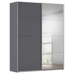 Schwebet&uuml;renschrank Rauch "Kleiderschrank Schrank Garderobe Schlafzimmerschrank CORTONA", graumetallic, B:181cm H:229cm T:62cm, Holzwerkstoff, Schr&auml;nke, Schwebet&uuml;renschrank, in 3 Ausstattungen BASIC/CLASSIC/PREMIUM (SOFT-CLOSE) MADE IN GERMANY, Topseller
