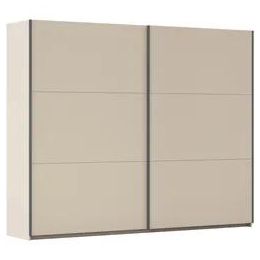 Schwebet&uuml;renschrank Rauch "Kleiderschrank Dreht&uuml;renschrank Schrank Garderobe KRONACH TOPSELLER", champagner, griffleisten grau, B:261cm H:210cm T:59cm, Holzwerkstoff, Schr&auml;nke, Schwebet&uuml;renschrank, optional ohne, mit 1 oder 2 Spiegel, viel Stauraum MADE IN GERMANY