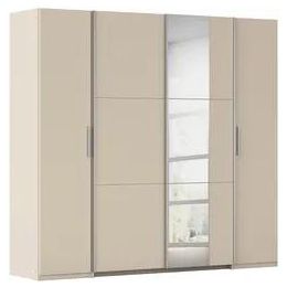 Schwebet&uuml;renschrank Rauch "Kleiderschrank Dreht&uuml;renschrank Schrank Garderobe KRONACH TOPSELLER", champagner, griffleisten alu, mit 1 spiegel, B:225cm H:210cm T:59cm, Holzwerkstoff, Schr&auml;nke, Schwebet&uuml;renschrank, Kombischrank optional mit 1 oder 2 Spiegel viele B&ouml;den MADE IN GERMANY