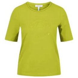 T-Shirt Sportalm KITZB&Uuml;HEL, Damen, Gr. 40, sulphur sands, Single Jersey, Obermaterial: 95% Baumwolle, 5% Elasthan, unifarben, regular fit h&uuml;ftlang, Rundhals, eingesetzt abgesteppte Kante, Shirts T-Shirt, Regular fit mit Rundhalsausschnitt