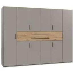 Dreht&uuml;renschrank wimex "Digit, erh&auml;ltlich in den Breiten 180cm, 225cm oder 270cm", saharagrau, absetzung und griffe artisan eiche nachbildung, B:270cm H:208cm T:58cm, Holzwerkstoff, Schr&auml;nke, Dreht&uuml;renschrank, Kleiderschrank inkl. zwei Schubk&auml;sten in zentraler H&ouml;he