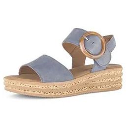 Plateausandaletten Gabor "Plateau Sandale", Damen, Gr. 41, blau, Schuhe
