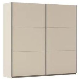Schwebet&uuml;renschrank Rauch "Kleiderschrank Dreht&uuml;renschrank Schrank Garderobe KRONACH TOPSELLER", champagner, griffleisten alu, B:218cm H:210cm T:59cm, Holzwerkstoff, Schr&auml;nke, Schwebet&uuml;renschrank, optional ohne, mit 1 oder 2 Spiegel, viel Stauraum MADE IN GERMANY