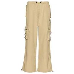 Stoffhose Karl Kani "Karl Kani Damen", Damen, Gr. XS, US-Gr&ouml;&szlig;en, sand, 100% Baumwolle, relaxed fit, Hosen Stoffhose