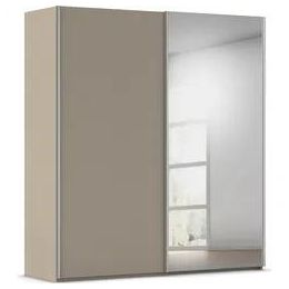 Kleiderschrank Rauch "Schwebet&uuml;renschrank Schrank Garderobe Ankleide Schlafzimmer TARO", fango, griffleisten alufarben, B:201cm H:223cm T:69cm, Holzwerkstoff, Schr&auml;nke, Kleiderschrank, 4 Breiten, optional Passepartout mit/ohne Beleuchtung MADE IN GERMANY