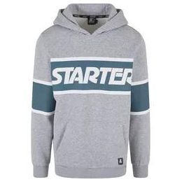 Kapuzenpullover STARTER Black Label "Starter Black Label Starter Across Stripe Hoodie", Herren, Gr. L, erdgrau, teal, 65% Baumwolle, 35% Polyester, mehrfarbig, normal, ohne Ausschnitt, Pullover Kapuzenpullover